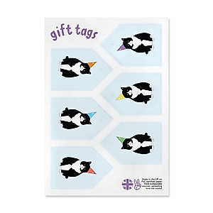 CENTRAL 23 - Blue Wrapping Paper - Cats in Hats - 6 Sheets of Birthday Gift Wrap - For Men Boys Kids - Valentines Day Gift Wrap for Women Her Girls - Recyclable - Comes with Stickers