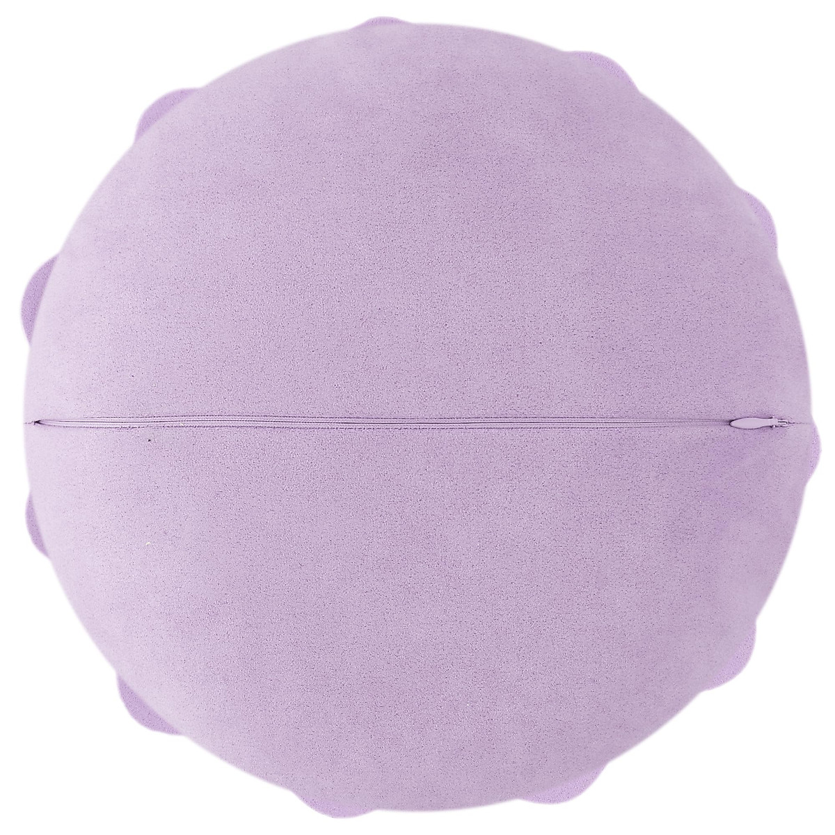 JWH Hand Crafted Flower Throw Pillow Cover Decorative Floral Pillow Case Round Cushion Stereo Pillowcase for Bedroom Bed Couch Living Room 14 Inch Purple Lilac