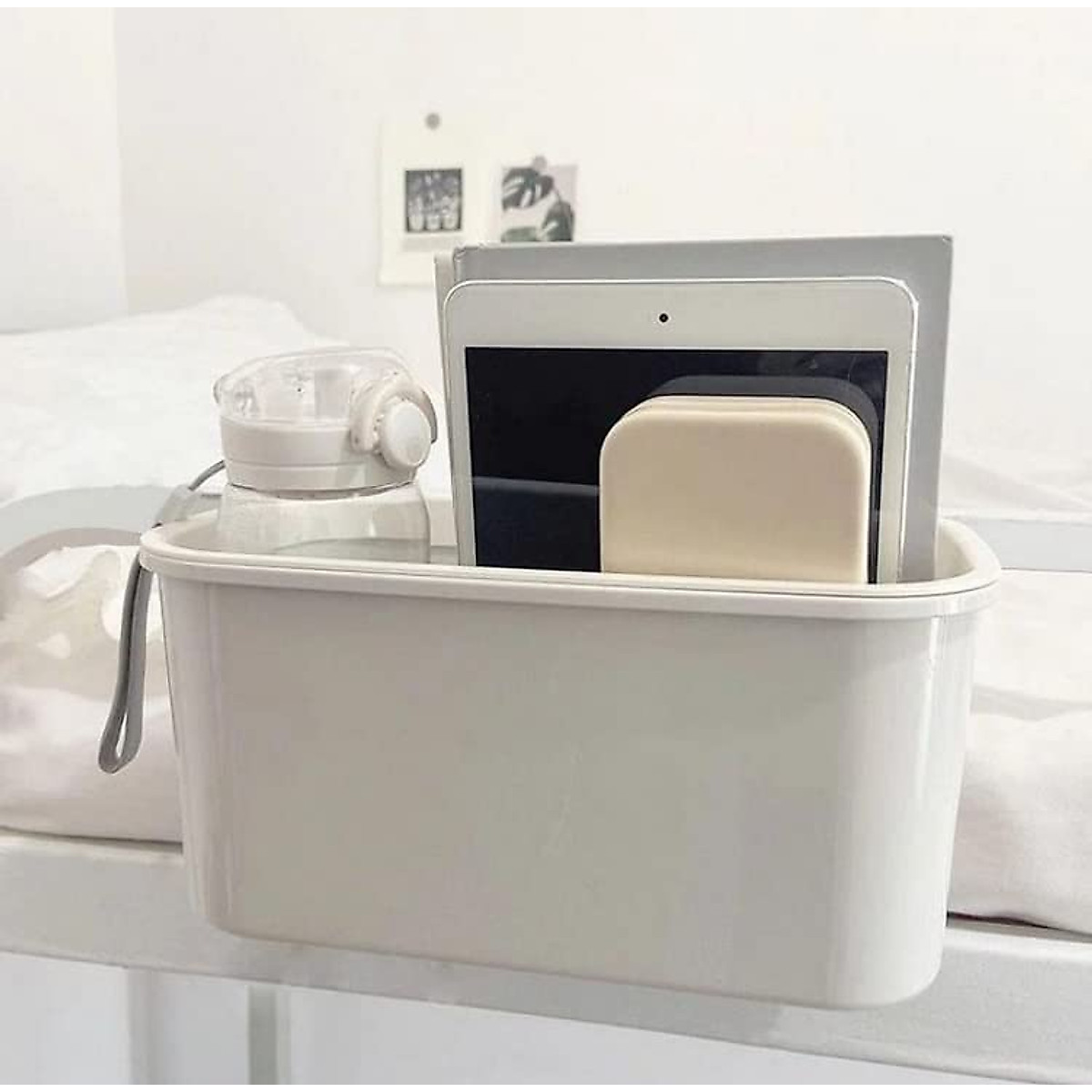 2 Pack Pink Hanging Cup Holders,10x5x4.5"Trolley Basket Storage,Rolling Cart Accessories Hanging Buckets Hanging Bins,Plant Containers,Storage Bucket,Make Up Pencil Holder,Kitchen Storage Container