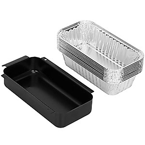 BBQ Future Grill Grease Pan for Charbroil Gas Grill Accessories 9328812P06 G416-0015-W1, Grease Cup Catcher with 10-Pack Aluminum Disposable Oil Drip Pan Replacement Parts