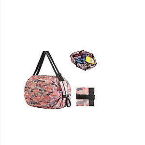 YEOLE Folding eco friendly shopping bag, grocery storage tote bag, travel shoulder portable thickened grocery shopping bag, supermarket eco protection bag, large and durable, reusable