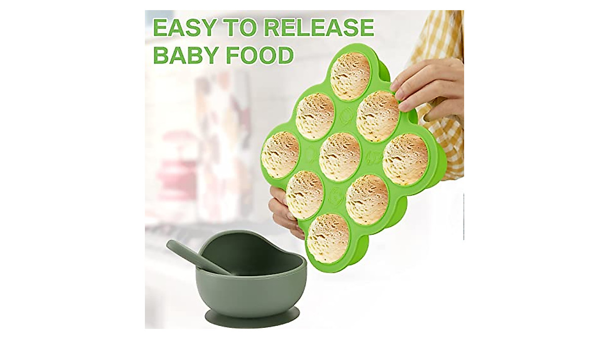 4 Pack Silicone Baby Food Storage Containers