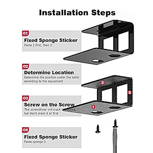 Mellbree Under Desk Laptop Mount, 2023 Upgraded EVA Sponge Full Wrap Type Under Desk Laptop Holder Suitable for Devices Less Than 1.4" Thick, Such as Laptops, Macbooks, Keyboard, Routers