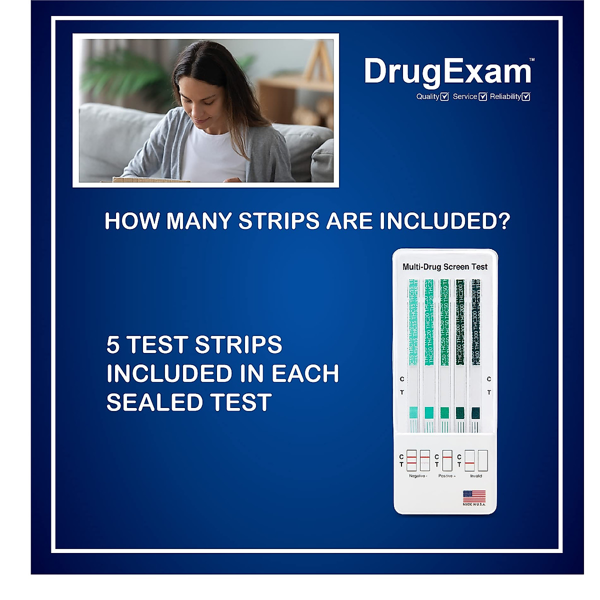 2 Pack - DrugExam THC Advantage Made in USA Multi Level Marijuana Home Urine Test Kit. Highly Sensitive THC 5 Level Drug Test Kit. Detects at 20 ng/mL, 50 ng/mL, 100 ng/mL, 200 ng/mL and 300 ng/mL (2)