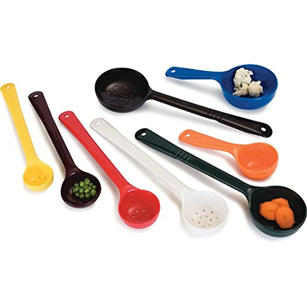 CFS 492524 Solid Short Handle Portion Control Spoon, 2.5 oz, Orange