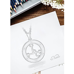 CELESTIA Lilith Necklace for Women Sterling Silver Pegan Jewelry Lilith Sigil Pegan Gifts for Women