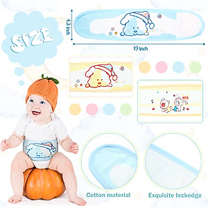 16 Pcs Cartoon Infant Umbilical Cord Cotton Baby Belly Band Soft Newborn Navel Belt for 0-12 Months Toddlers, 2 Styles
