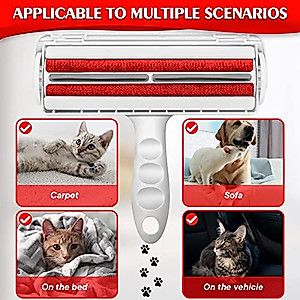 PETGAM - Pet Hair Remover, pet Hair Roller, cat and Dog Hair Remover for Sofa, Furniture, Carpet, car seat, Reusable pet Hair Roller with self-Cleaning Base, Improved Animal Skin Removal Tool
