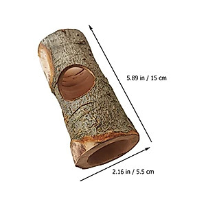 POPETPOP Hamster Hideout Hamster Rest House Small Pet Play House Hamster Tunnel Maze Wood Castle Habitat for Guinea Pig Bunnies Chinchilla