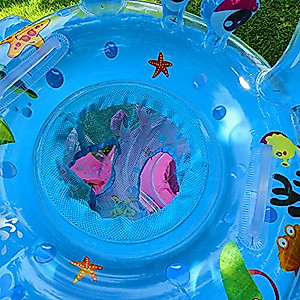 O-Toys Pool Floats for Baby Toddlers Inflatable Float Raft Water Swimming Ring Floating Boat for Kids Crab Blue