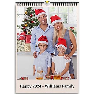 Custom Calendar 2024 Premium Quality Personalized Calendar with Your Own Pictures from AURUM AGE Photo Wall Calendar (Large 11'' x 16.5'' Made in USA)