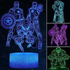 3D Anime Lamp, , 3 Pattern 16 ColorIllusion Lamp Touch Control Dynamic Colors Changing Change Christmas Birthday Gifts for Decor for Kids Bedroom