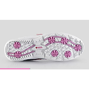 PGM Women's Golf Shoes Waterproof Spikeless with Hook and Loop Straps Pink