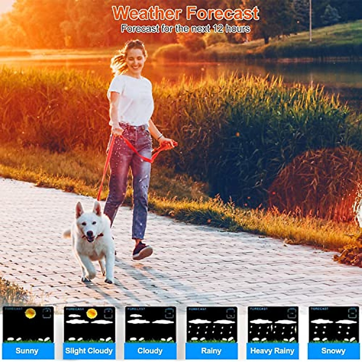 iMounTEK Atomic Projection Alarm Clock Digital Alarm Clock Night Light Clock Radio Control Clock with WWVB Function Weather Station Dual Alarms Snooze Outdoor Wireless Temperature Humidity Sensor