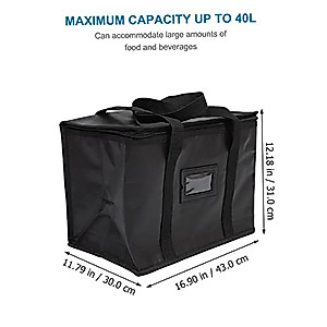 BESTonZON Insulation Bags Catering Bag Insulated Bag for Catering Insulated Shopping Bags Foldable Lunch Bag Portable Ice Pack Heat Bags for Food Collapsible Transport Tote Cooler Bag Large