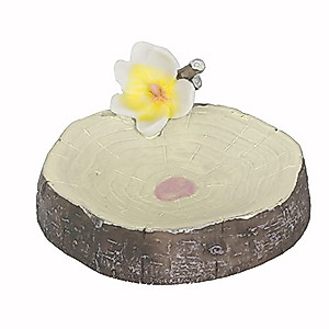 LUANT Bathroom Decorative Accessary Set, Vanity Countertop Organizer Including Soap Dispenser, Tumblers, Jewelry Tray and Brush Holder Decorated with 3D Tree and Flower