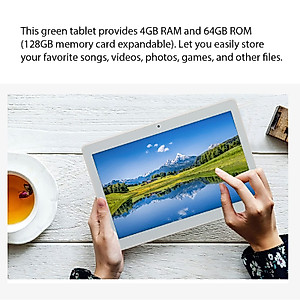 ciciglow Android 10.1 Inch Tablet, 4G RAM 64GB ROM,5800mAh Rechargeable Battery, 2.4G 5G WiFi, 2560x1600 Resolution HD Display, Dual SIM Dual Standby, Dual Cameras