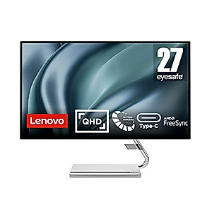 Lenovo - Q27h-20 Monitor - 27" QHD Display - 70 Hz Refresh Rate - Low Blue Light Certified, Grey