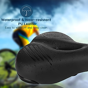 TONBUX Comfortable Bike Seat, Soft Bike Seat Cushion for Men Women Comfort, Breathable Bicycle Seat Replacement Compatible with Peloton, Padded Bicycle Saddle for Mountain MTB BMX Road Exercise Bike