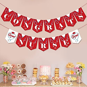 MZ.ogm Congrats Nurse Banner Congratulations Nurse Banner Nurse Graduation Decorations Nursing School Graduation Party Decorations RN Graduation Party Decorations