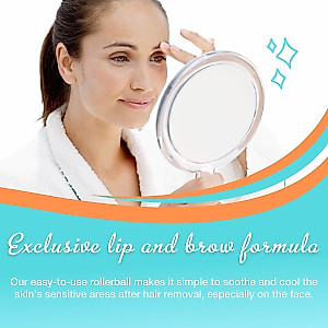 Shaveworks The Cool Fix Rollerball Lip & Brow Formula. Soothing, Cooling, Combats Redness, Irritation, and Ingrown Hairs Associated with Hair Removal - 10ml/0.33oz