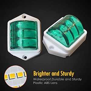 10Pc Trailer RV Marker LED Light Clearance Light Green, 2x2 Inch LED Bubble 24V Side Marker Light for Trucks - Universal Side Marker Light