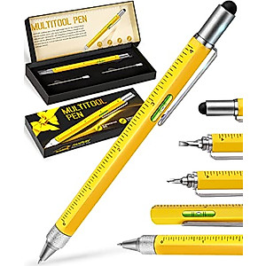 Gifts for Men Multitool Pen - Valentines Day Gifts for Him Husband Cool Tool Gadget for Husband Unique Birthday Gifts for Men Who Have Everything Pocket Multi Tool Stocking Stuffers for Men Woodworker