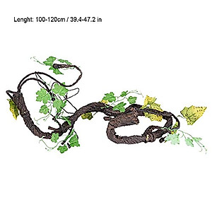 Semme Artificial Reptiles Vine Climber, Jungle Forest Bend Branch Terrarium Cage Decor for Lizard Frog Snake(L)
