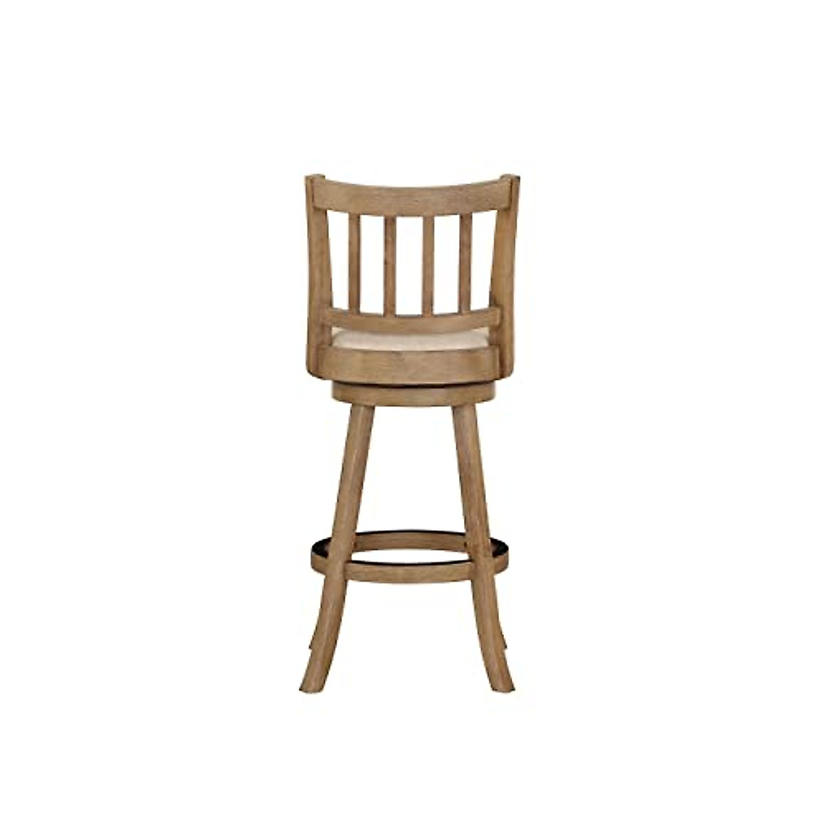 Boraam Sheldon Bar Height Stool, 1 Pack, 29-Inch, 1-Pack, Driftwood Wire-Brush and Ivory