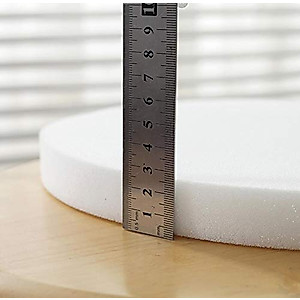 YUMUO Round Spong Seat Cushion,Comfort Breathable Dining Chair Cushions - Perfect for Kitchen Patio Furniture Garden Home S-Cotton Linen 30cmx30cm(11x11inch)