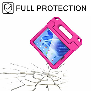 MAISON Kids Case for Samsung Galaxy Tab A9 8.7-inch 2023 SM-X110/X115/X117 & Galaxy Tab A7 Lite 8.7-inch 2021 T220/T225/T227 Shockproof, Built-in Screen Protector Stand Tablet Cover (Hot Pink)