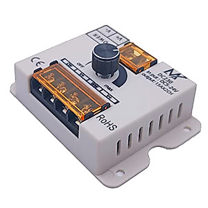 Cleiscry LED Dimmer DC 12V 24V 30A 360W Adjustable Brightness Lamp Bulb Strip Driver Dual Color Light Controller (DC230 (15AX2) dimmer)