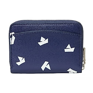 Kate Spade New York Spencer Paper Boats Zip Cardholder Card Case Wallet