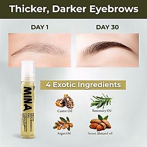 MINA iBrow Nourishing oil Stimulate Growth For Eyebrow, Eye Lashes, Hair, Skin Moisturizer(10 Ml)