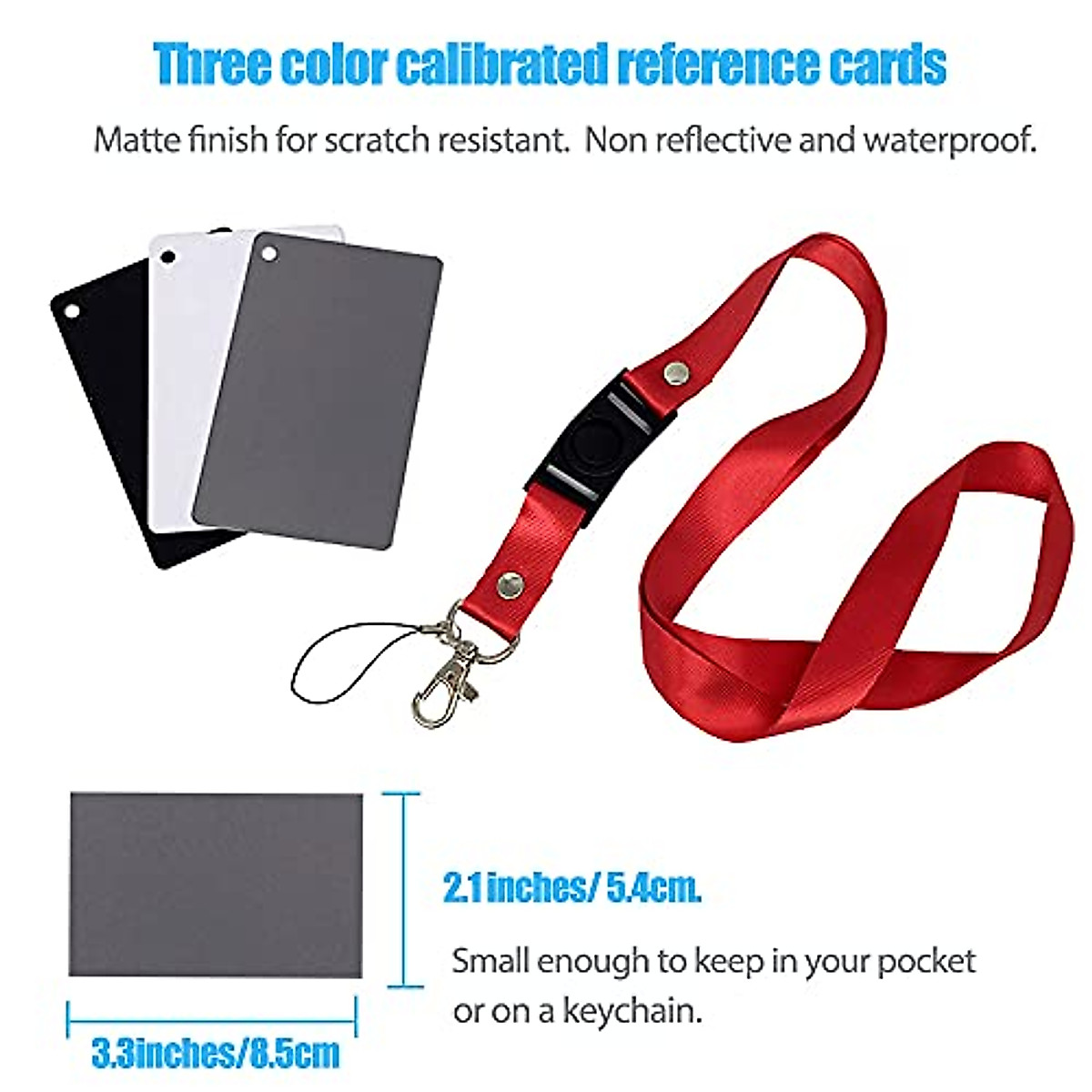 Small Grey White Balance Card 18% and Grey Reference Reflector Board with Carrying Bag Photography Card Custom Calibration Camera Checker Video, DSLR and Film