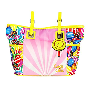 Candy Crush Pink Pattern Shoulder Tote