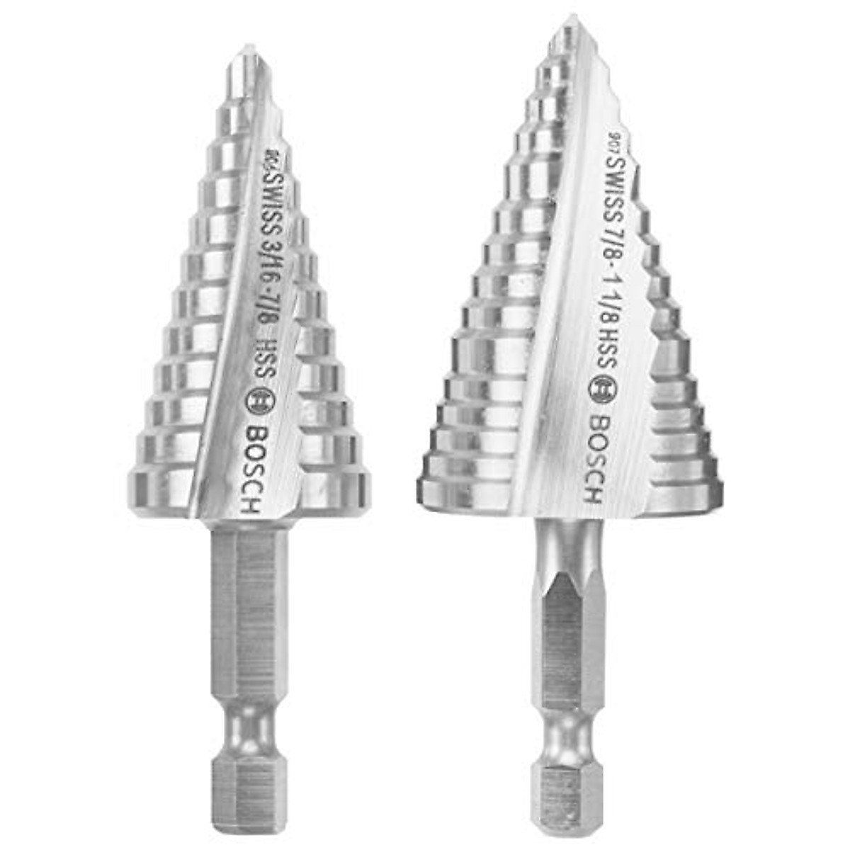 BOSCH IMSDC002 2 pc. High-Speed Steel Impact Tough Turbo Step Drill Bit Set