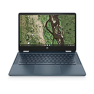 HP Chromebook x360 14b-cb0020ca, Intel Pentium Silver N6000, 8 GB RAM, 128 GB eMMC, Intel UHD Graphics, 2-in-1 Laptop, 14" Diagonal FHD Display, Spruce Blue (Renewed)