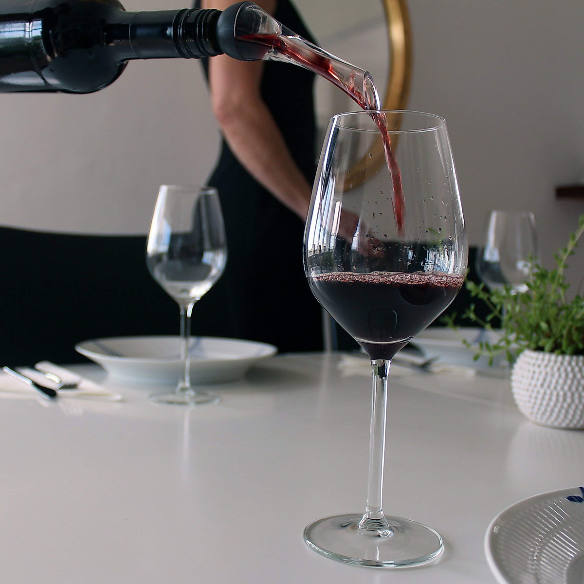 Barvivo Wine Aerator Pourer Spout, Wine Savers Vacuum Pump with 2 Pcs Silicone Wine Stopper - Enjoy & Preserve Red Wine with Our Original Wine Accessories & Wine Gifts - Ultimate Wine Saver Wine Kit