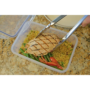 Plastic Food Storage Containers with Lids for use in Freezer Safe Food Storage Container Set and Large Food Storage Containers with Lids (16 piece Food Containers)