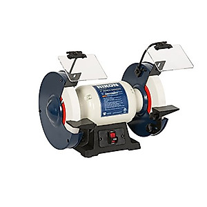 RIKON Professional Power Tools, 80-805, 8â€ Slow Speed Bench Grinder, Powerful Shop Table Tool, Perfect for Sharpening, With Anti-Vibration Rubber Feet