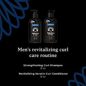 Formula F=kx - Curly Hair Product Set - Keratin, Aloe & Coffee Seed Extract Shampoo and Conditioner - For All Curl Types - Sulfate-Free - Ocean Scent - 8oz