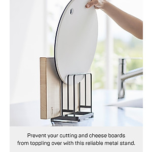 Yamazaki Home Tower Kitchen Multi Eco Stand - Multifunctional Compost Bag And Small Bottle Holder - Small - Steel