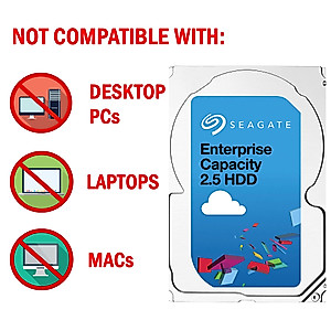 Seagate Enterprise Capacity 2.5 HDD | ST1000NX0453 | 1TB 7.2K RPM 128MB-Cache 2.5-inch | 512n | Dual SAS 12Gb/s Interface | Internal Hard Disk Drive
