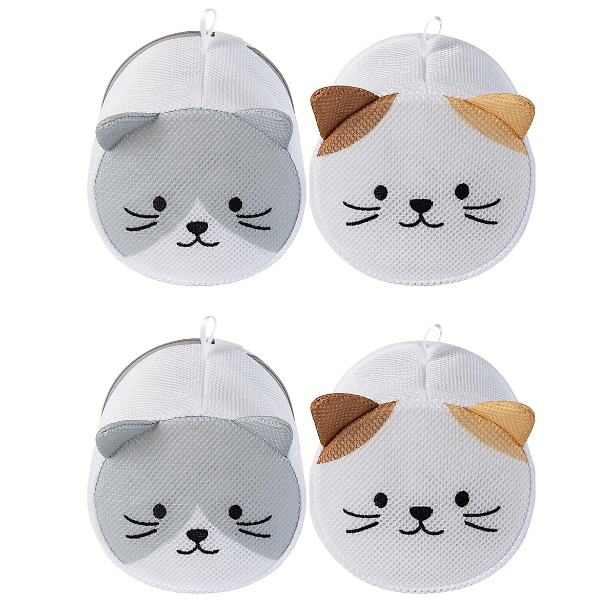 LEACIEN Bra Washing Bags for Laundry,Bras Laundry Bag for Washing Machine Delicate Wash Bag for Underwear,Lingerie,Socks,Undershirt (Cat Set+Cat Set)