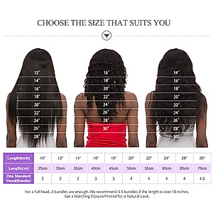 Hair Extensions, Wigs & Accessories Peruvian Straight 3 Bundles With 13 * 4 Lace Frontal Closure Hair Weave Bundles With Baby Hair Non Remy Human Hair Extension for Women (Length : 26 26 26Cl20)