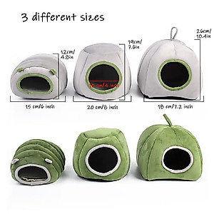 Guinea Pig Cave Beds Guinea Pig Hideout Cozy Hideout for Chinchilla Ferrets Hedghog (Grey, Pumpkin)