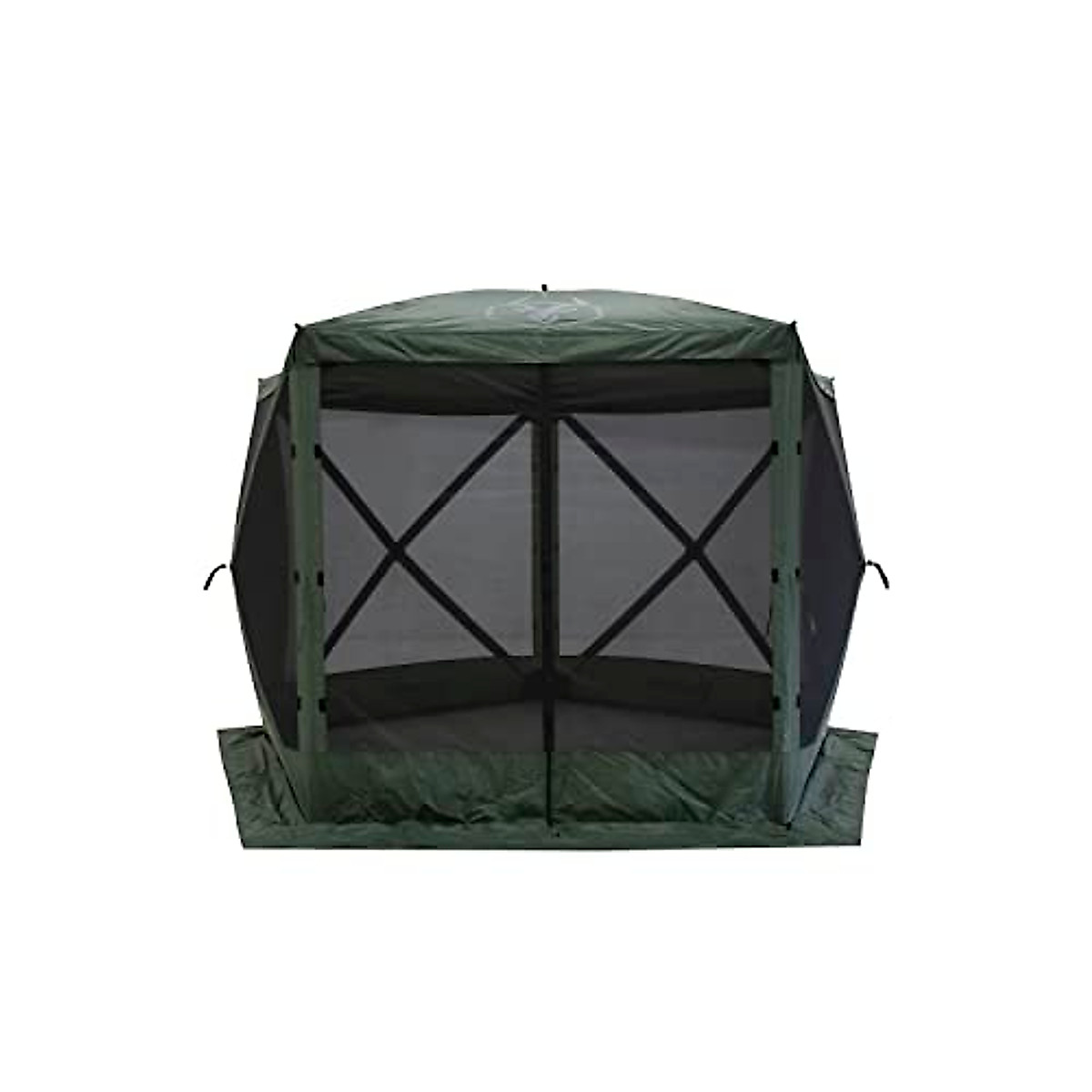 Gazelle Tents™, G5 5-Sided Portable Gazebo, Easy Pop-Up Hub Screen Tent, Waterproof, UV Resistant, 4-Person & Table, Alpine Green, 85" x 115" x 106", GK909 Includes FREE 3 pack of wind panels