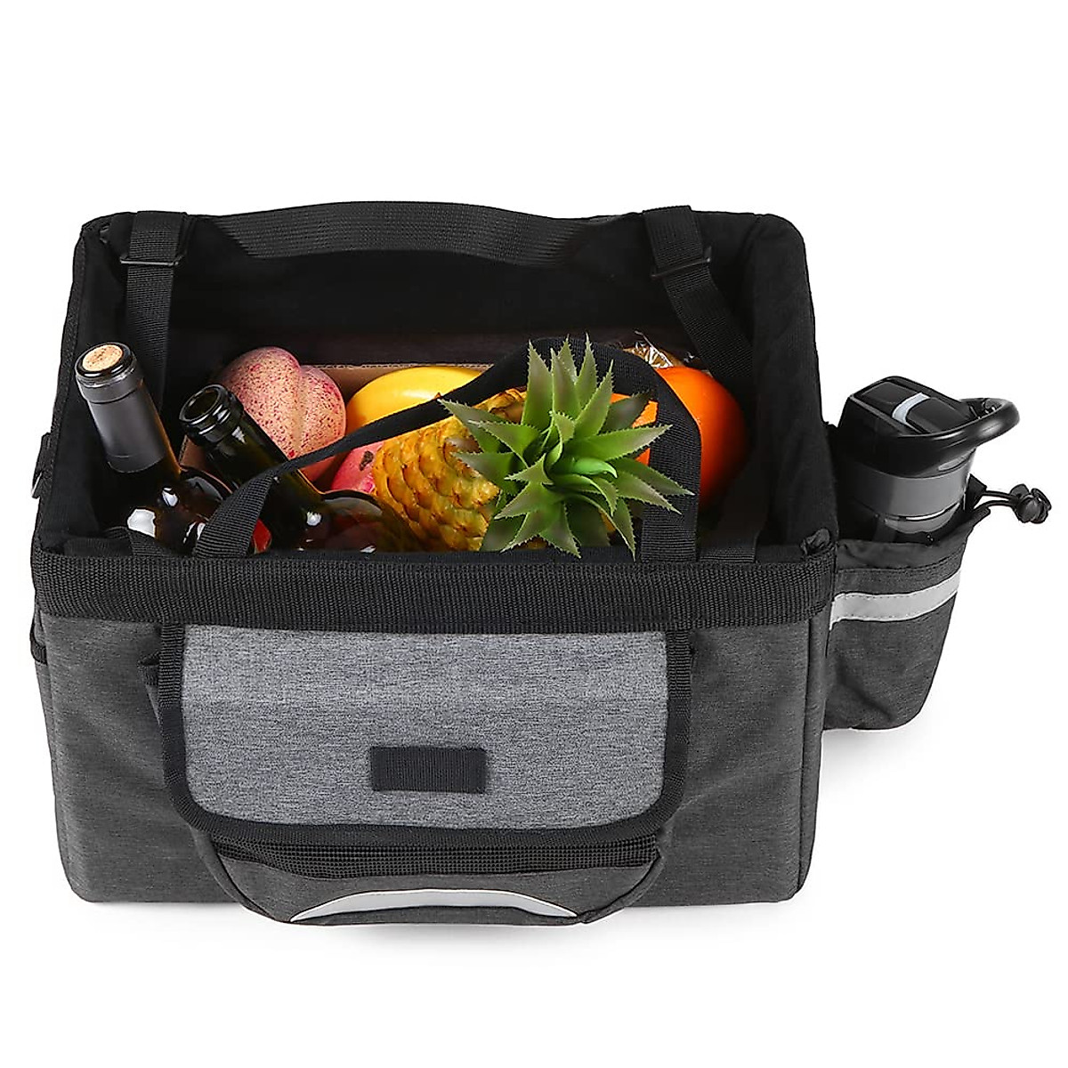 Lixada Foldable Front Bicycle Basket Removable Bicycle Pet Basket Pet Dog Cat Rabbit Carrier Camping Tote Bag