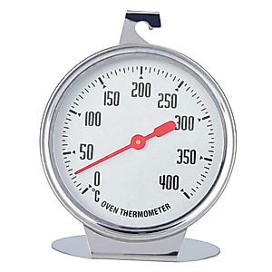 Stainless Steel Dial Oven Thermometer, Stand Up Monitoring Temperature Gauge Round Oven Displays for Home Kitchen Baking Supplies